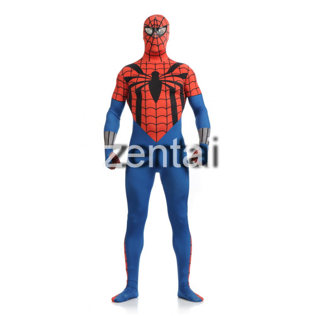 Halloween Amazing Spiderman Zentai Suit/ Buy full body Blue Spandex ...