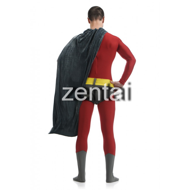 Red Superman Full Body Zentai Suit/Buy Red Color Full Body Superman ...