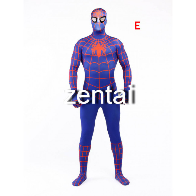 Halloween Spiderman Blue Cosplay Zentai Suit/ Buy Blue Spiderman ...