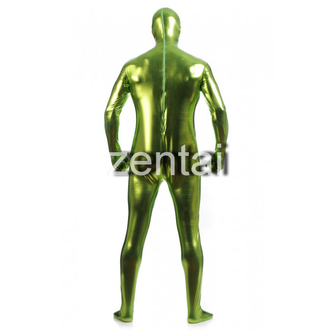 Man's Full Body Fluorescent Green Color Zentai/ Fluorescent Green Full ...