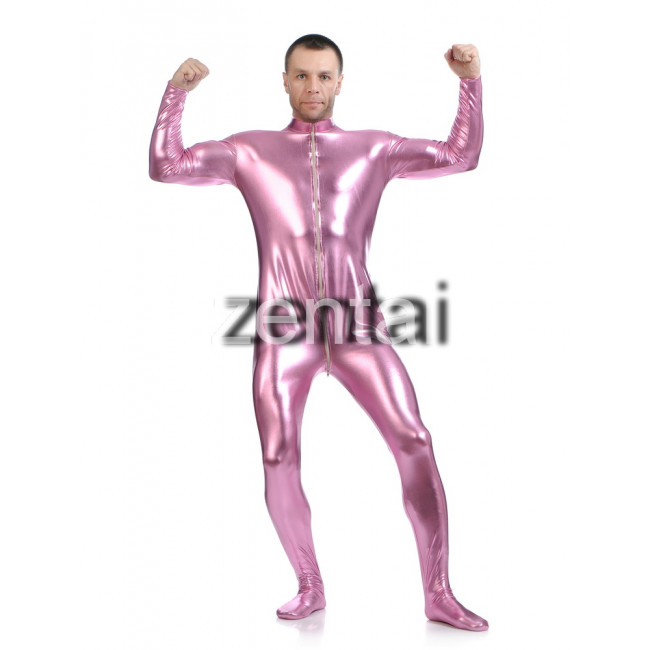 Man's Full Body Light Purple Color Zentai/ Light Purple Full Body Shiny ...