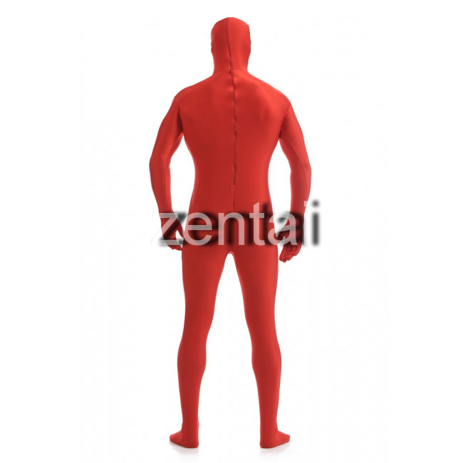 Man's Full Body Light Red Color Zentai/ Light Red Full Body Spandex ...