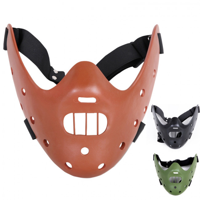 Hannibal Cosplay Mask/ Movie The Silence of the Lambs Mask Steel Teeth ...