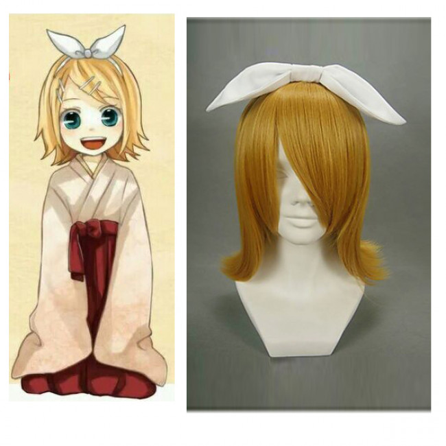 Kagamine Rin Wig|Kagamine Rin Cosplay Wig|Vocaloid Cosplay Wig