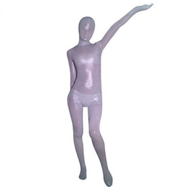 White Shiny Metallic Costume|Metallic Full body Zentai Costume|White ...