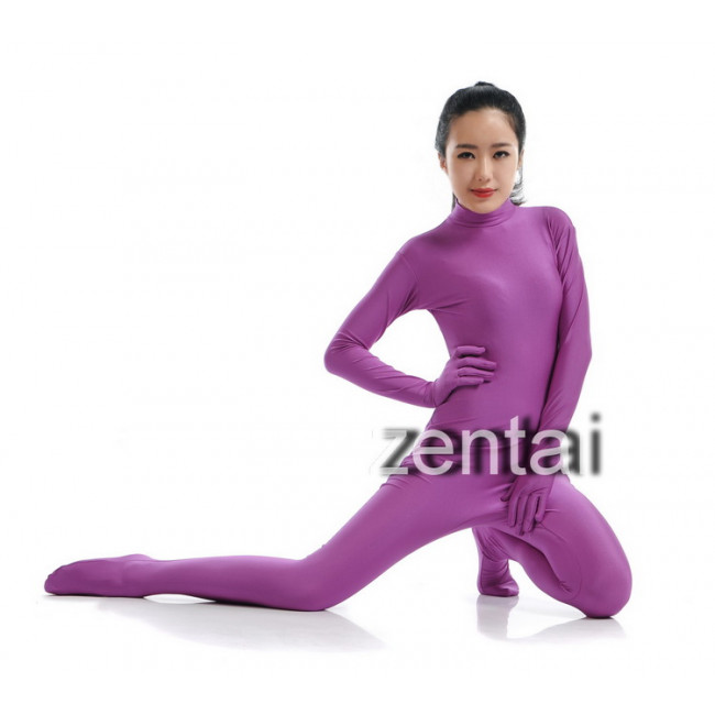 Women's Full Body Purple Color Zentai/Purple Full Body Spandex Lycra ...