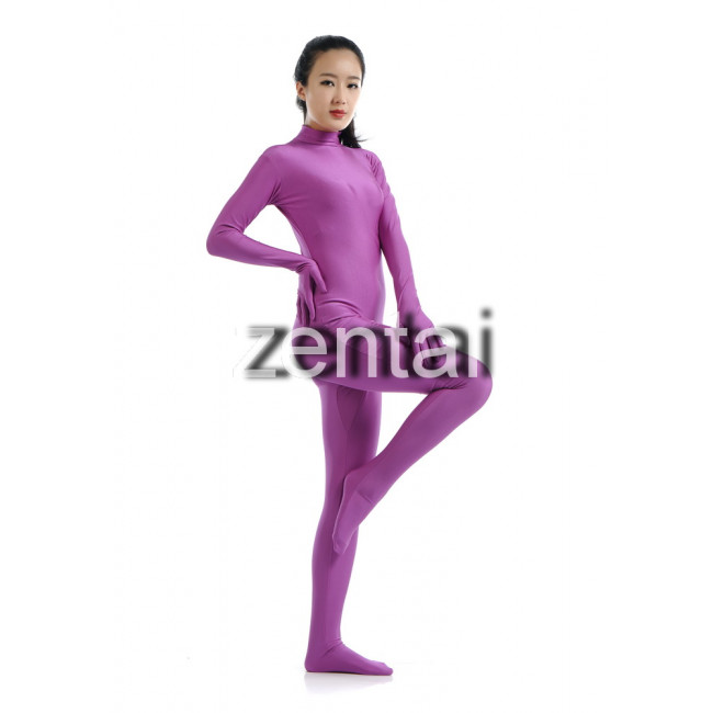 Women's Full Body Purple Color Zentai/Purple Full Body Spandex Lycra ...