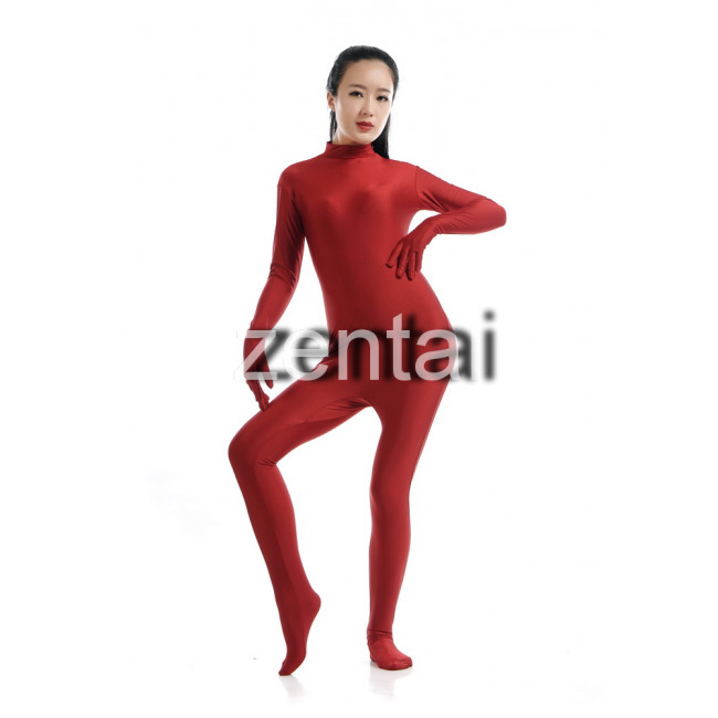 Women's Full Body Red Color Zentai/Red Full Body Spandex Lycra Zentai ...